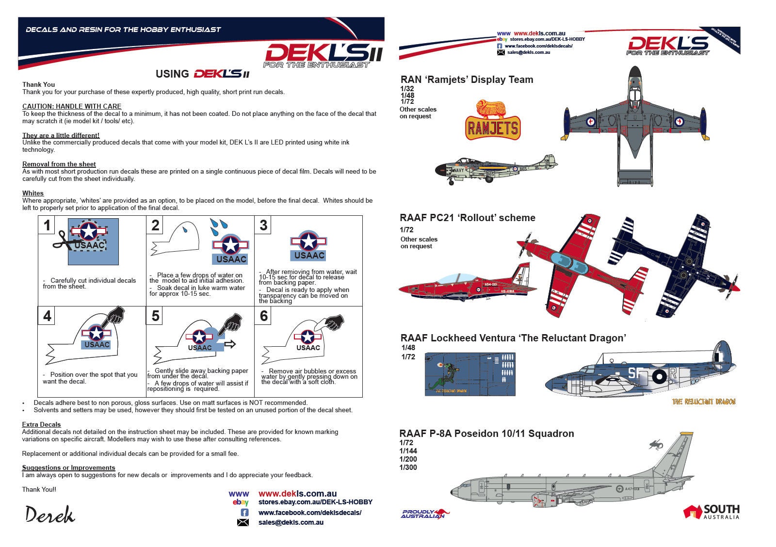 Decals - 'Aussie Beaus' Beaufighter IC and TFX - Scale:1/72, 1/48 ...