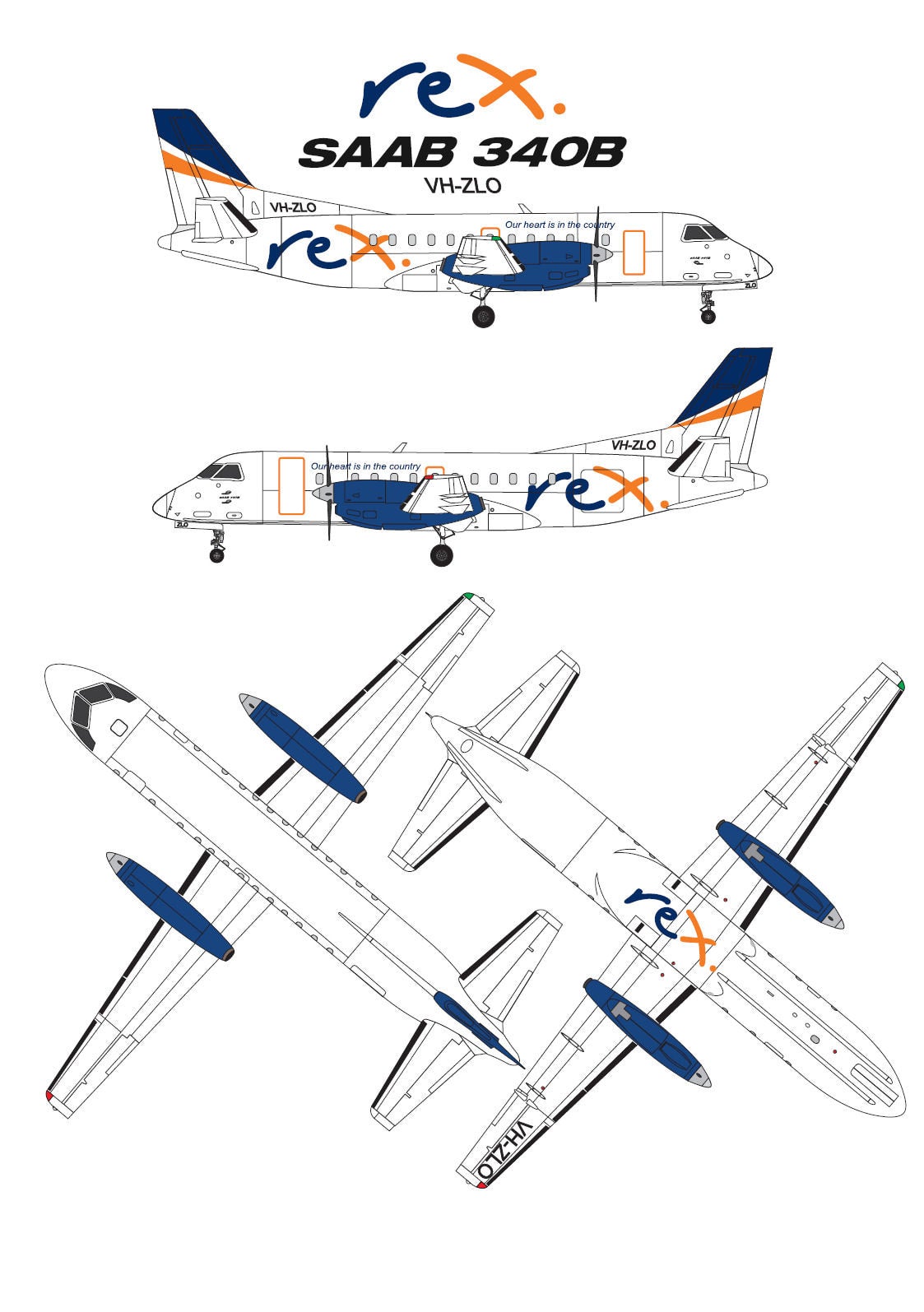Decals - Saab 340 Rex Scale:1/144 | DEKL's Shop