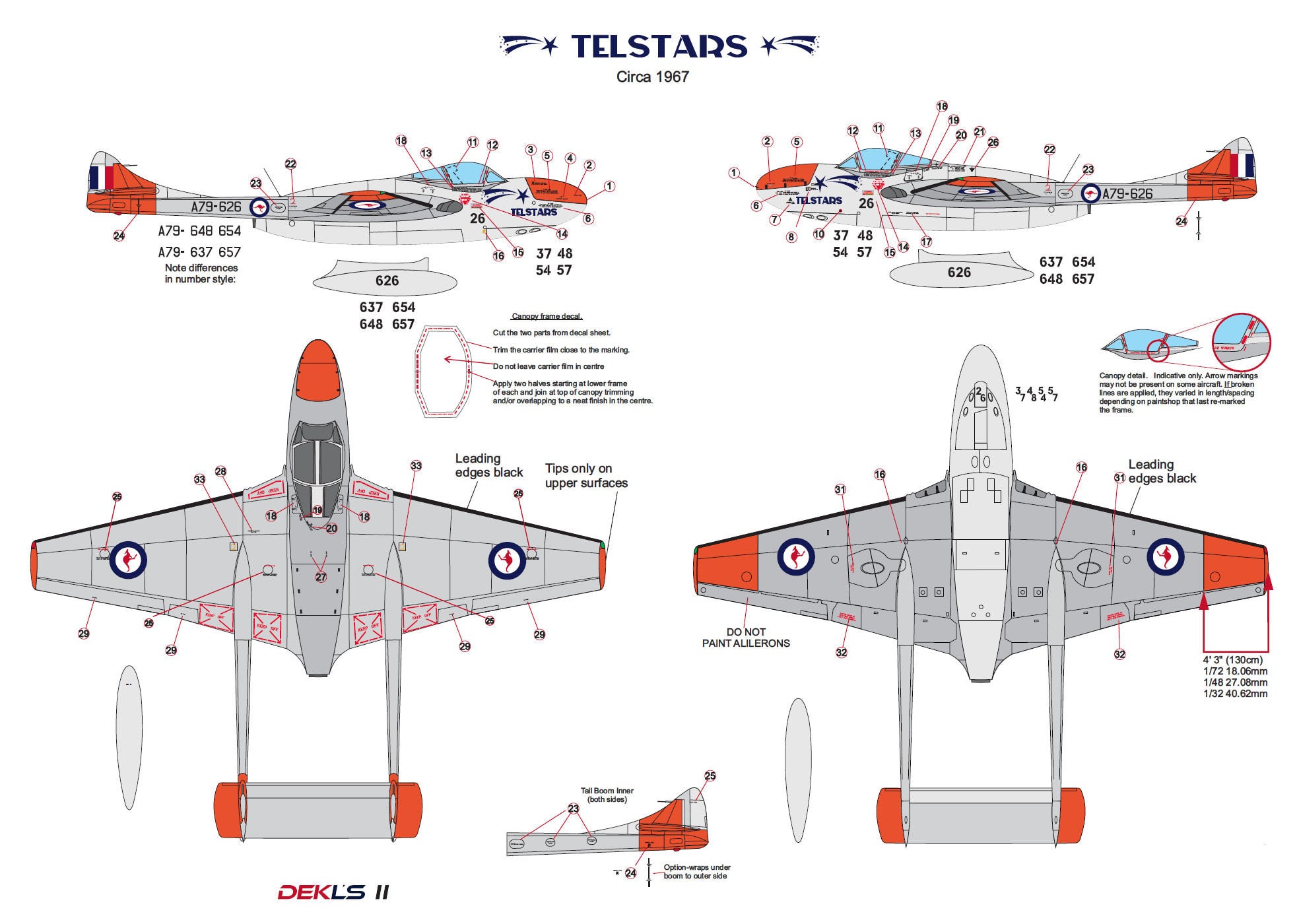 Decals - DH Vampire RAAF 'Telstars' Aerobatic Team | DEKL's Shop
