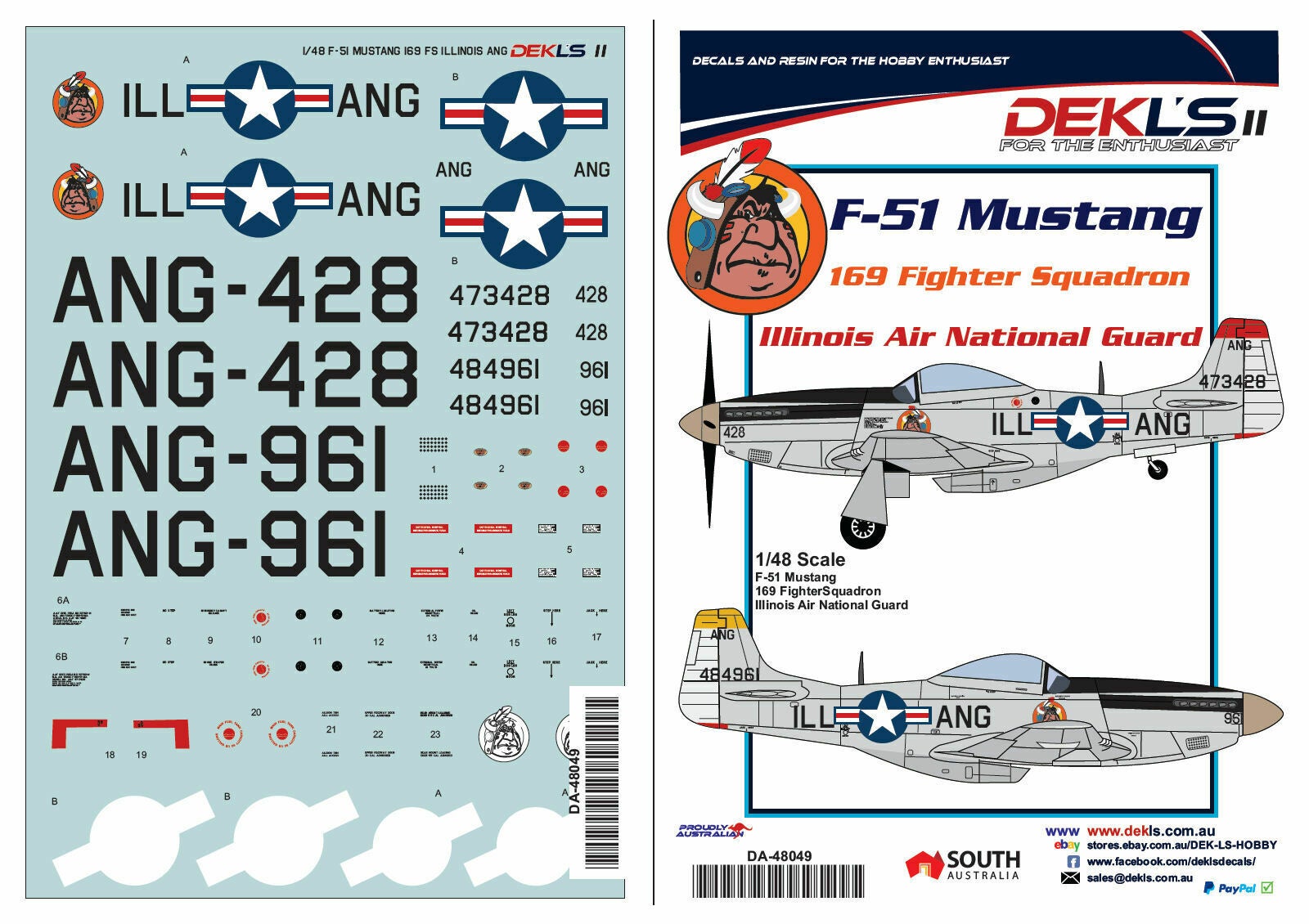 F-51D Mustang - 169 Fighter Squadron Illinois Air National Guard | DEKL ...