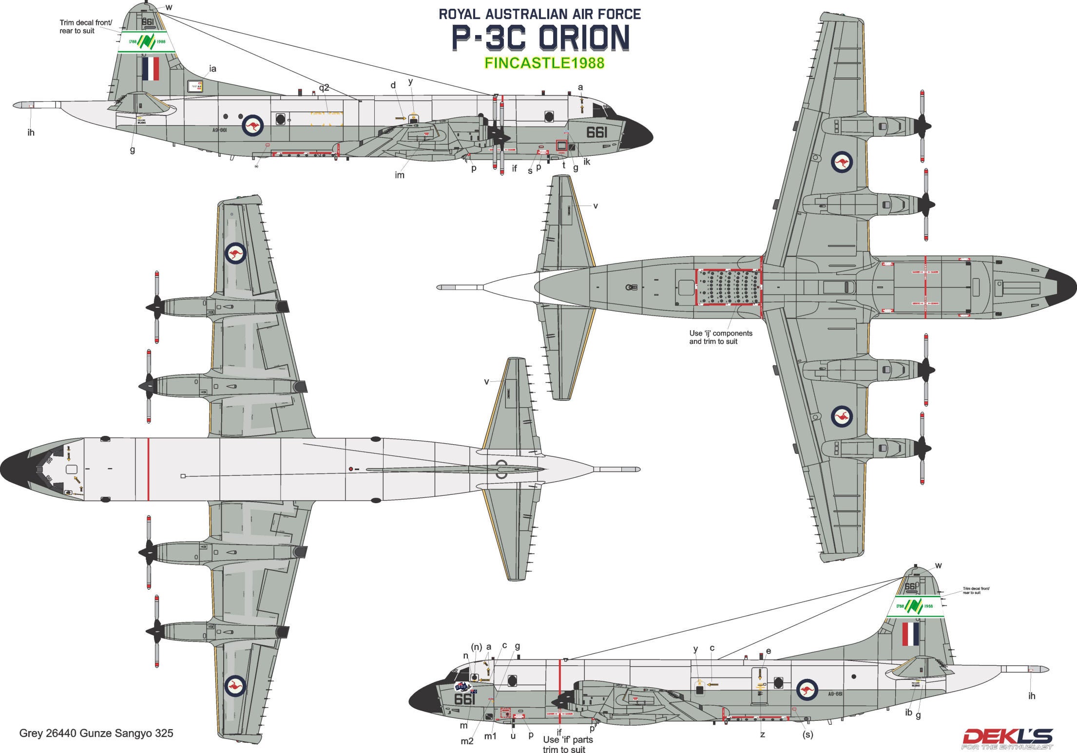 Decals - RAAF P3C Orion - 11 Squadron | DEKL's Shop
