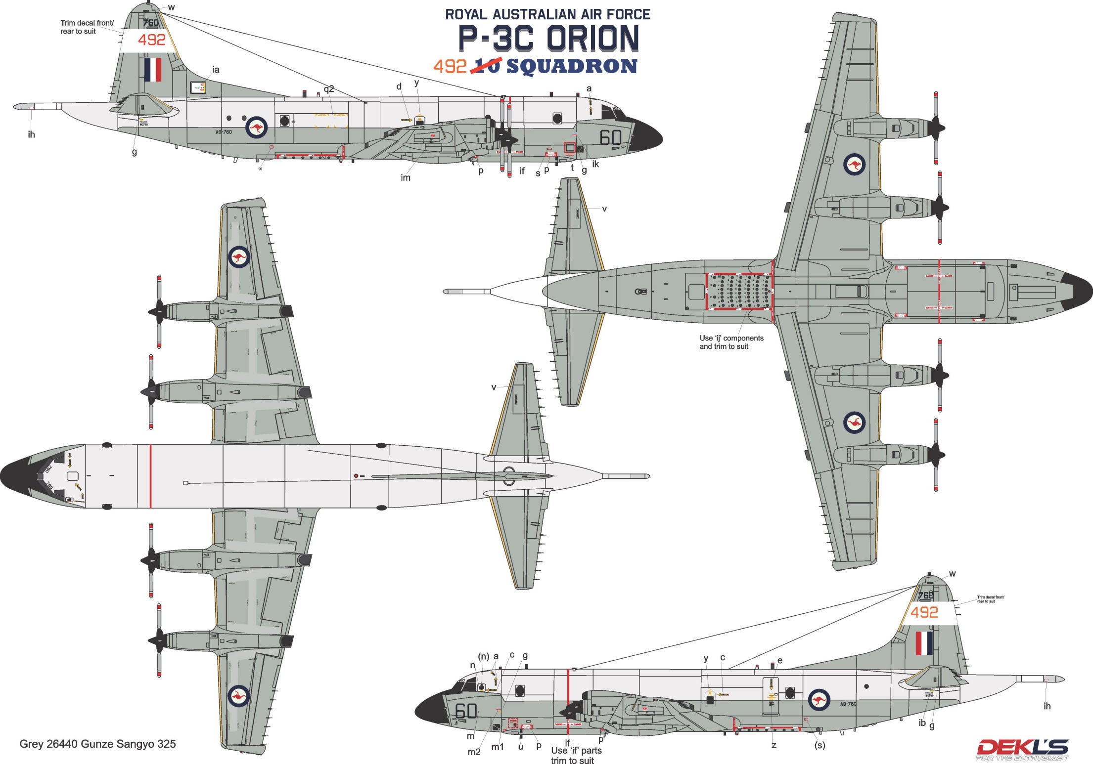 Decals - RAAF P3C Orion - 11 Squadron | DEKL's Shop
