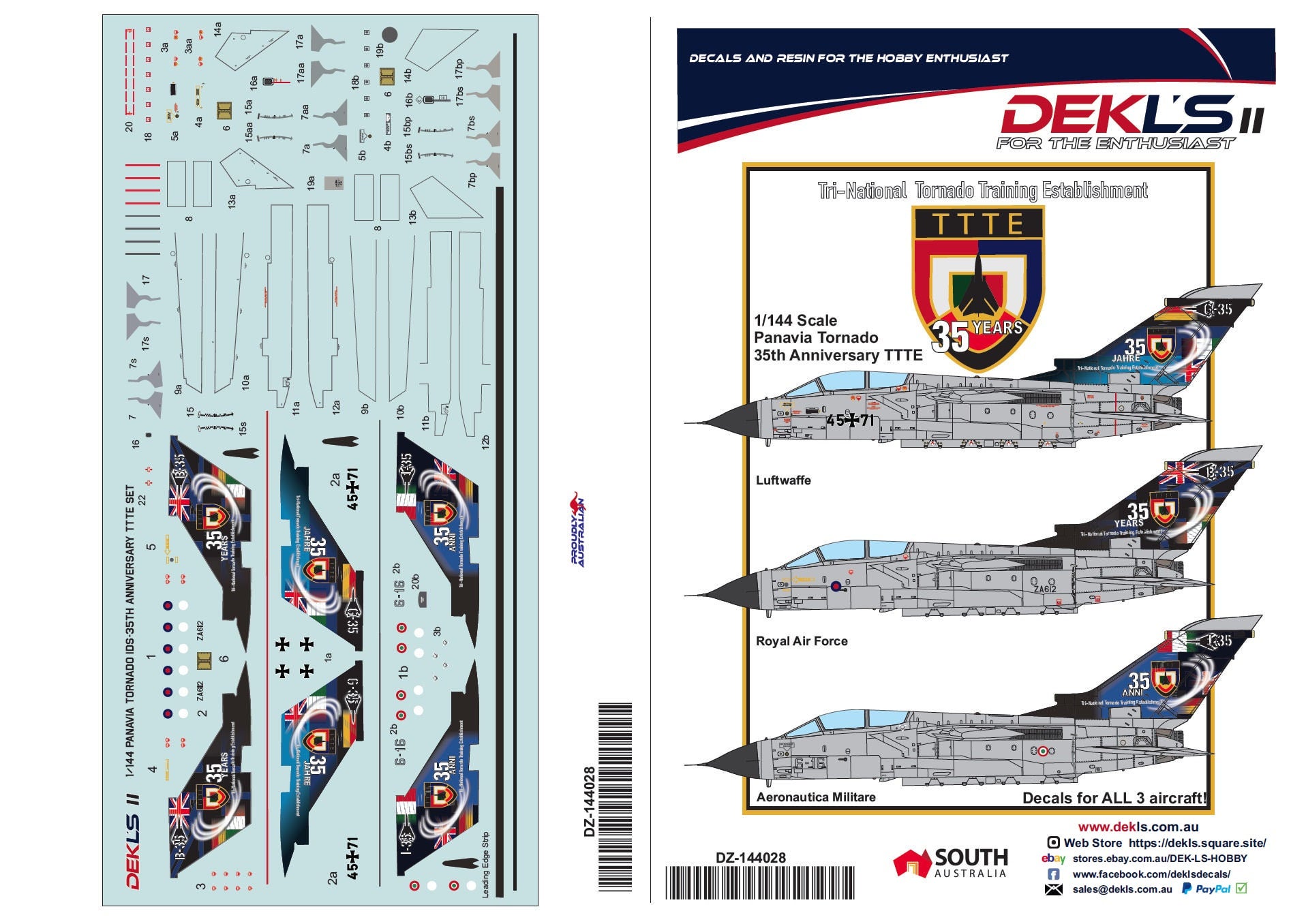 Decals - Panavia Tornado - 35th Anniversary TTTE Scale:1/144 | DEKL's Shop