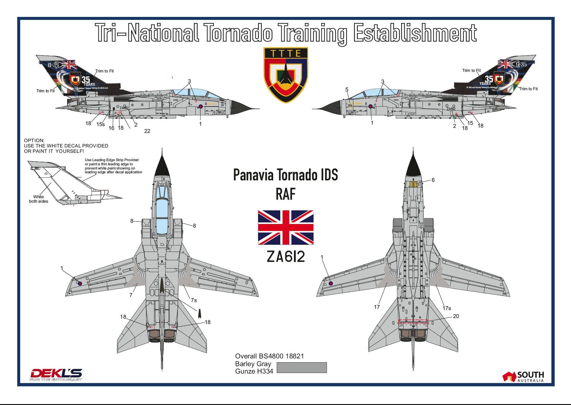 Decals - Panavia Tornado - 35th Anniversary TTTE Scale:1/144 | DEKL's Shop