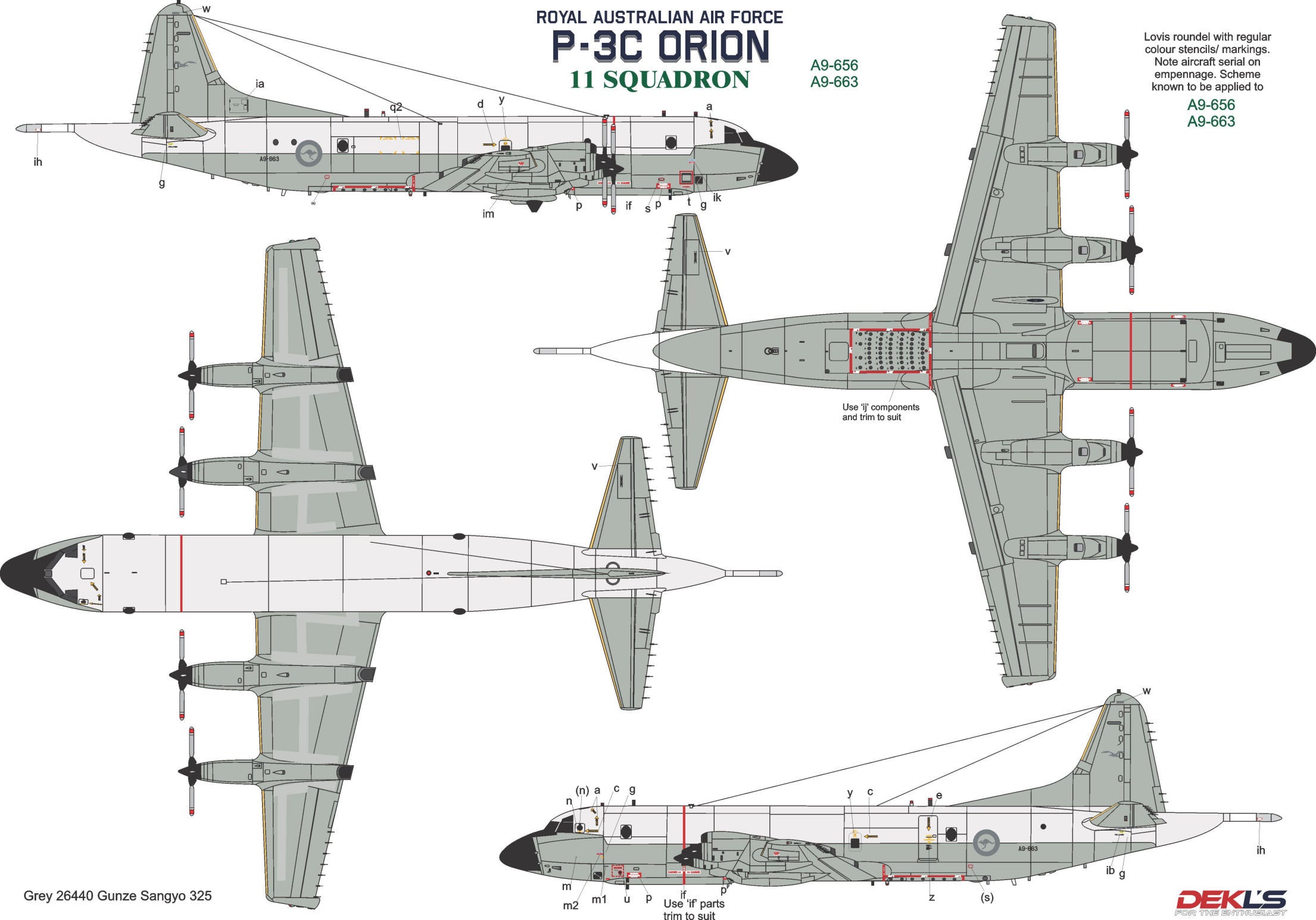 Decals - RAAF P3C Orion - 11 Squadron | DEKL's Shop