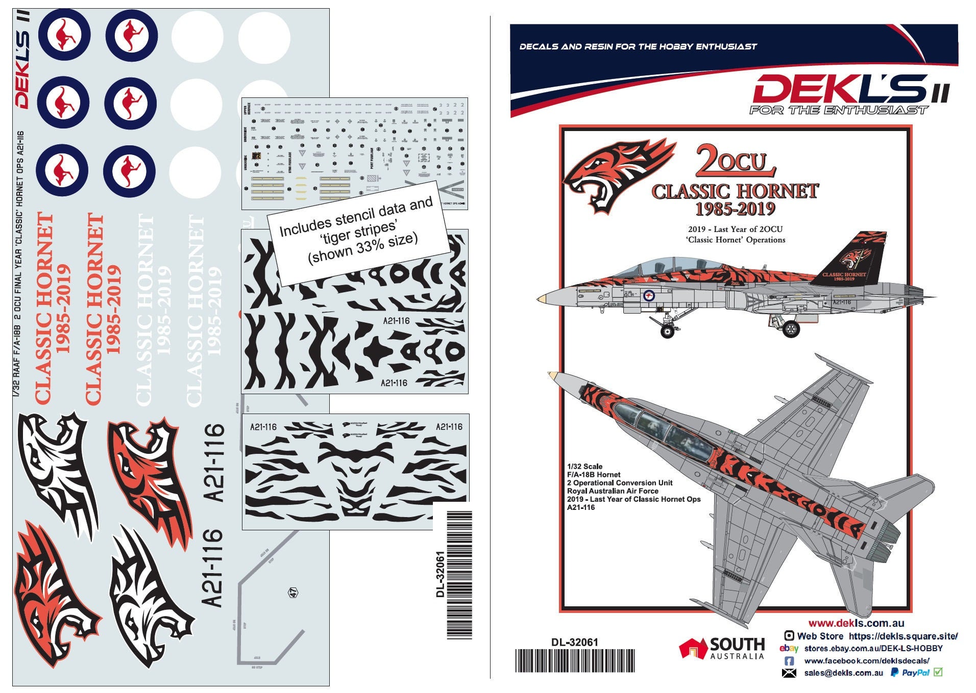 Decals - F/A-18A Hornet 2OCU 'End Of Era' | DEKL's Shop