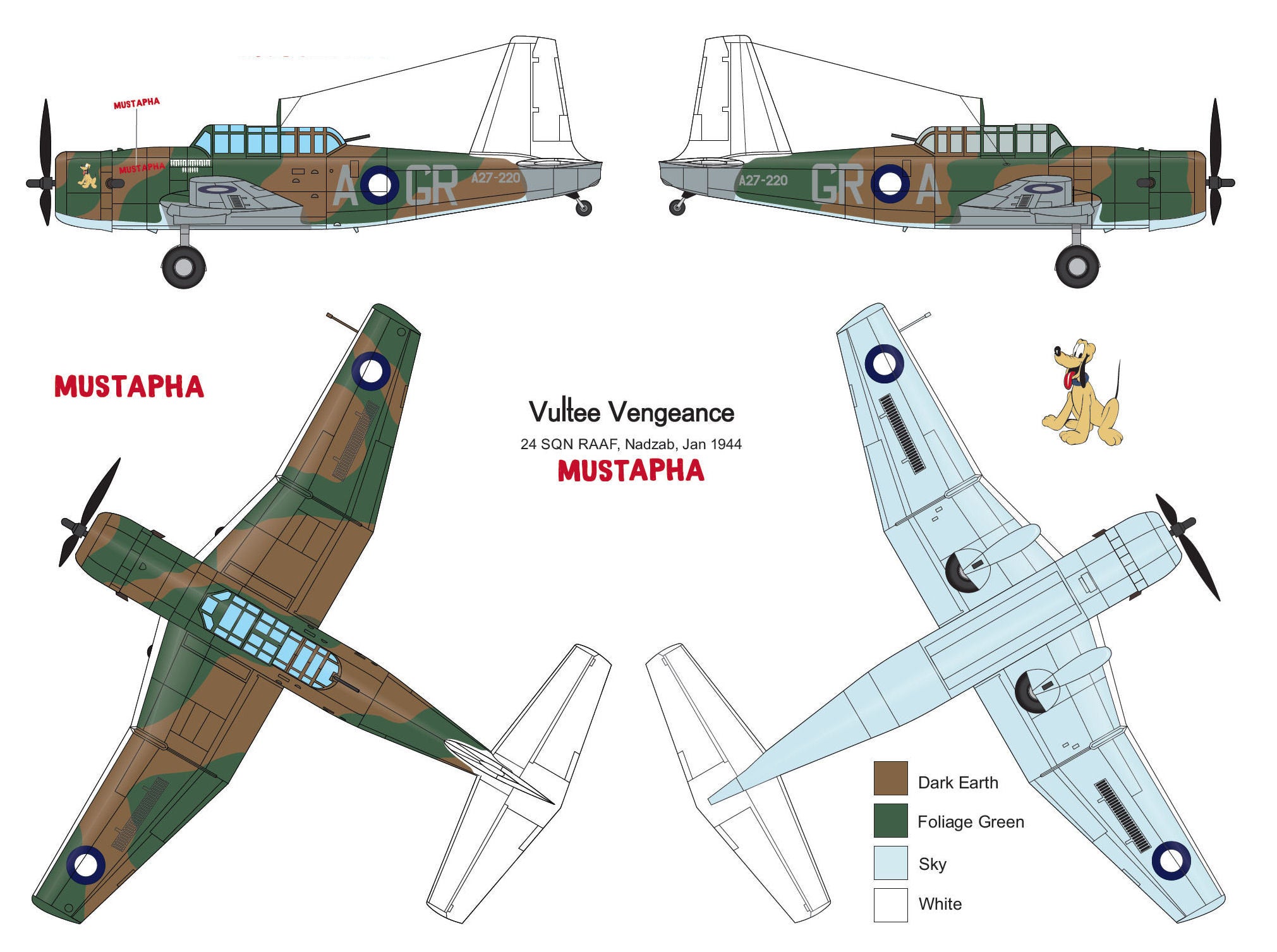 Decals - Vultee Vengeance 24 Squadron RAAF Scale:1/72, 1/48 | DEKL's Shop